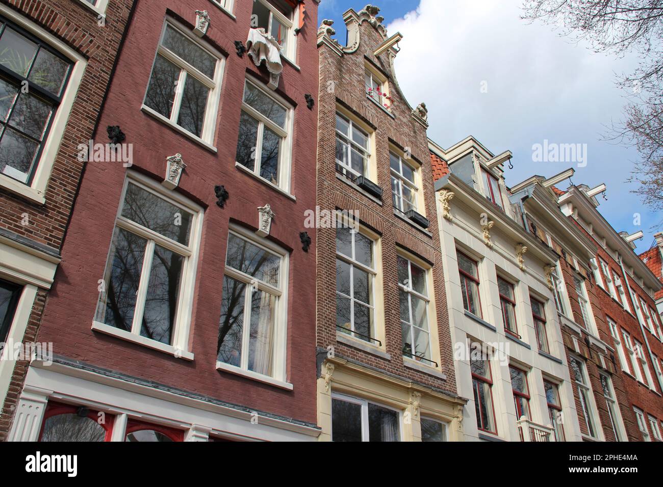 old brick houses in amsterdam (the netherlands Stock Photo - Alamy