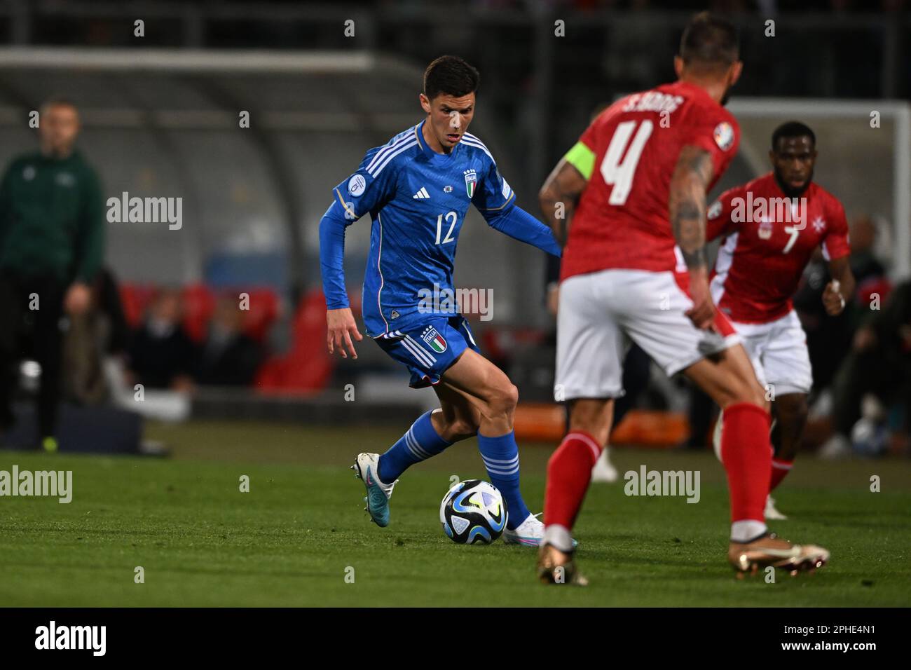 Matteo Pessina (Italy)Steve Borg (Malta)Joseph Mbong (Malta) during the ...