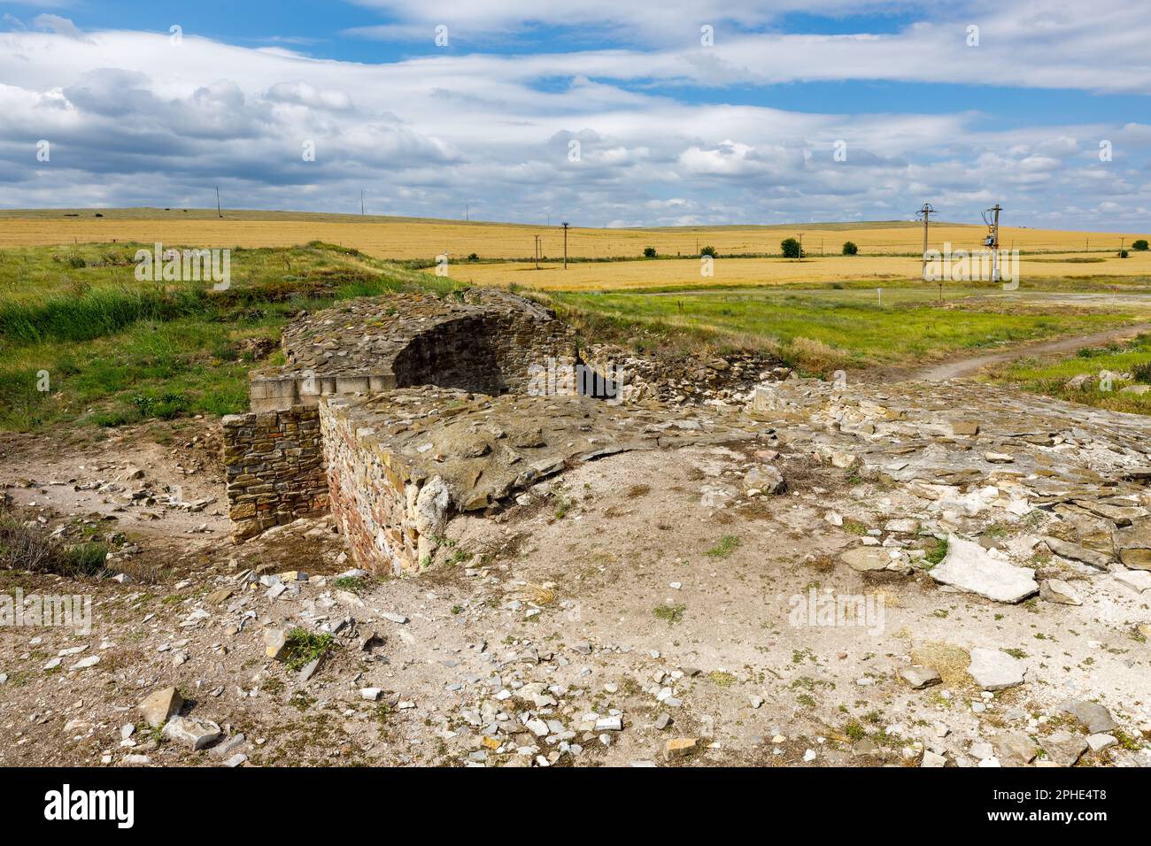 The Halmyris Ruins of the Roman Empire at Tulcea in Romania Stock Photo ...