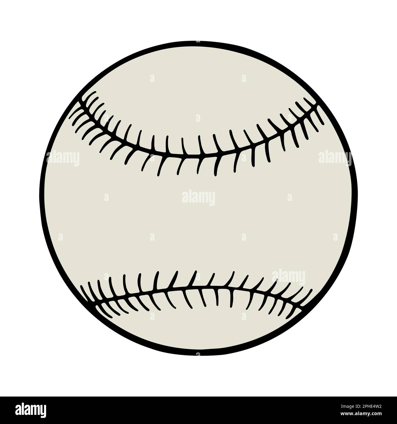 vector Doodle Baseball icon on white background Stock Vector Image ...