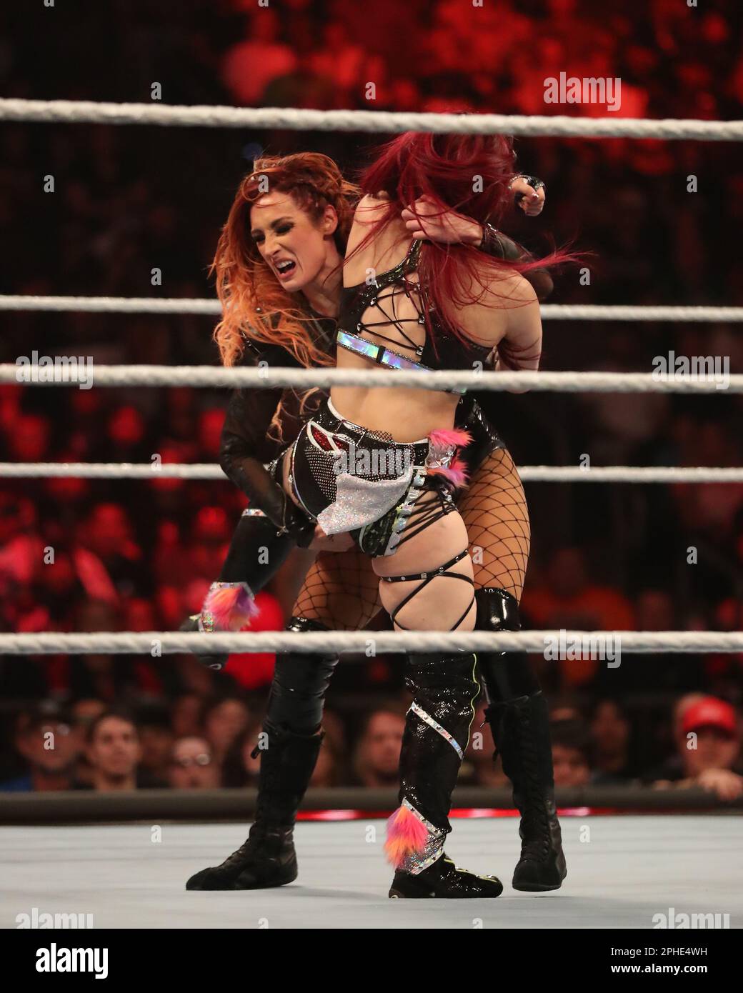 Phoenix, Arizona, USA. 27th Mar, 2023. PHOENIX, ARIZONA - MARCH 27: Becky Lynch attempts a ...
