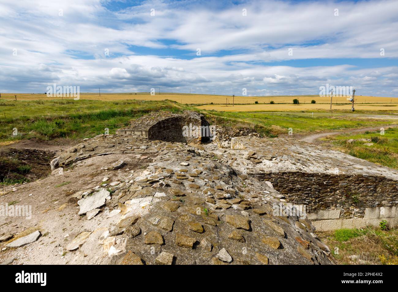 The Halmyris Ruins of the Roman Empire at Tulcea in Romania Stock Photo ...
