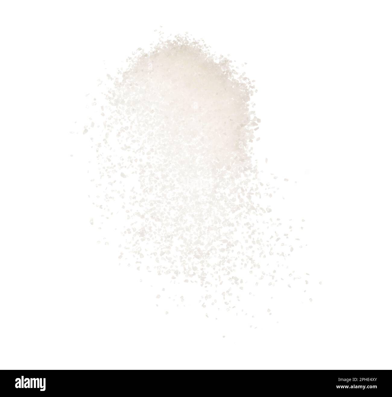 Falling sea salt isolated on white background, selective focus Stock ...