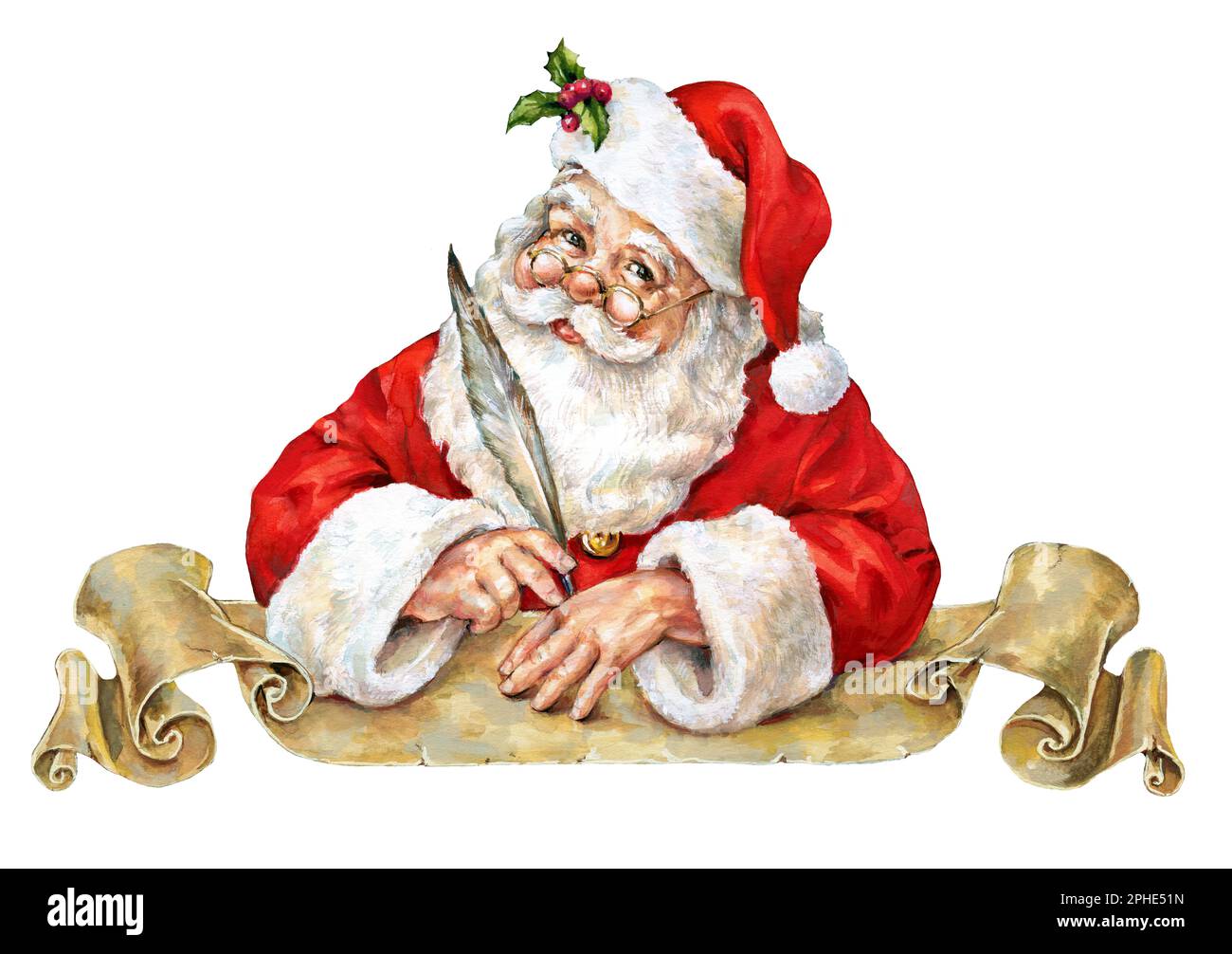 Santa claus with scroll hi-res stock photography and images - Alamy