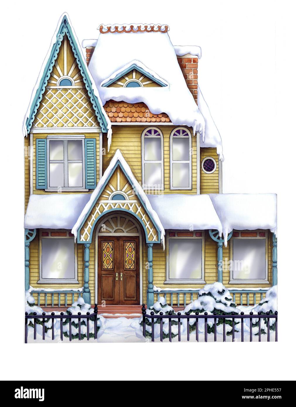 Victorian town house Cut Out Stock Images & Pictures - Alamy