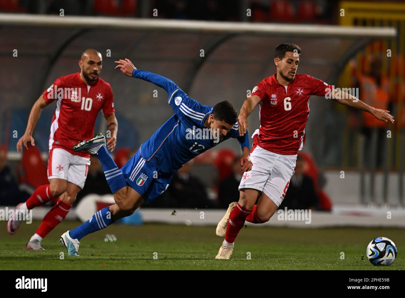Matteo Pessina (Italy)Matthew Guillaumier (Malta) during the UEFA ...