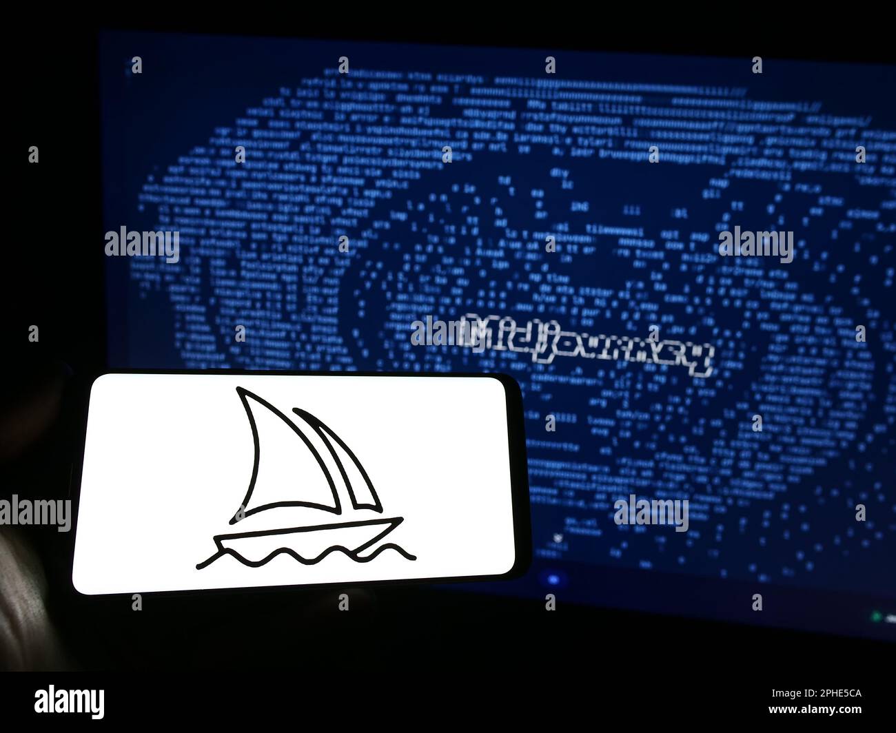 Midjourney logo hi-res stock photography and images - Alamy