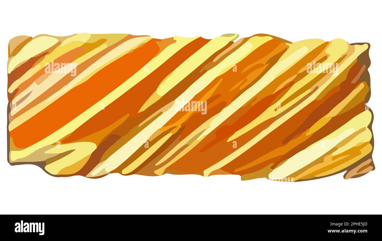 Yellow brown rectangular shape with diagonal brush strokes in grunge ...
