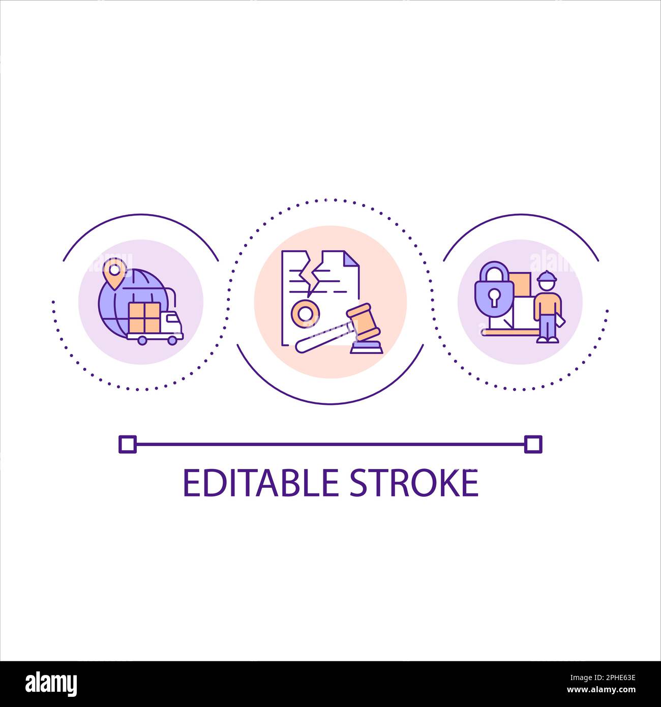 International supply chain law issues loop concept icon Stock Vector Image & Art - Alamy