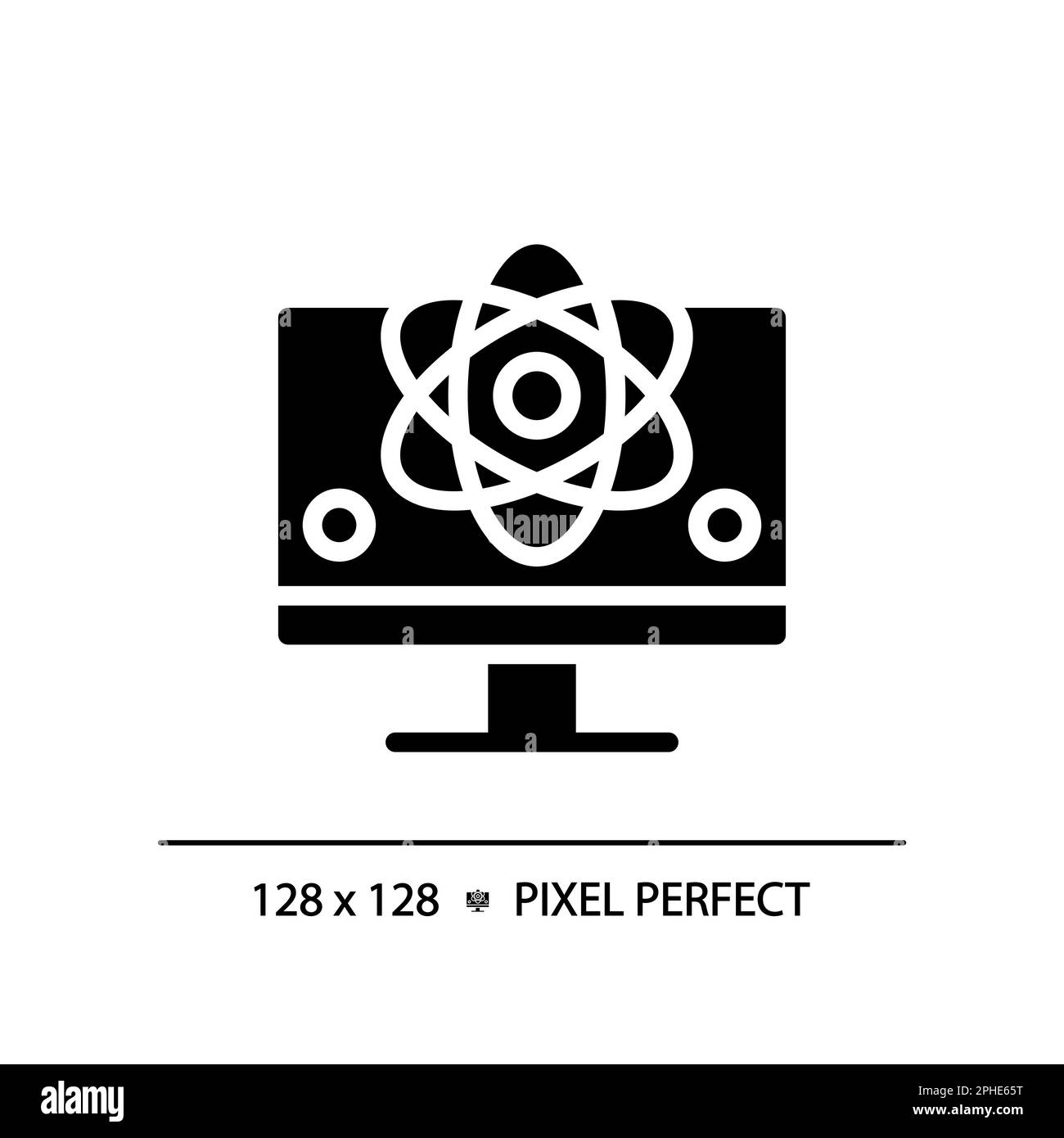 Computer science and STEM pixel perfect black glyph icon Stock Vector ...