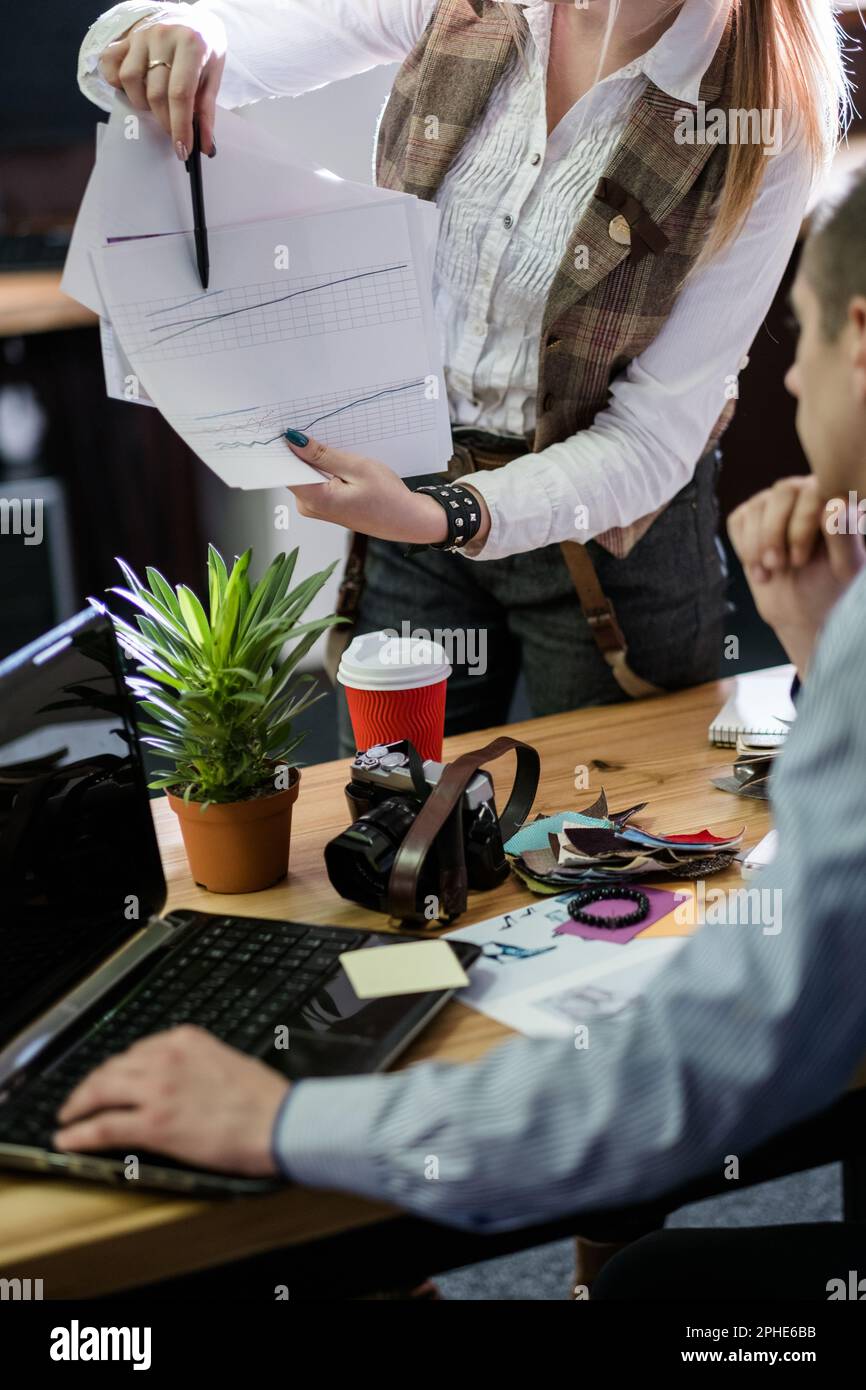 Business people exchanging documents hi-res stock photography and ...