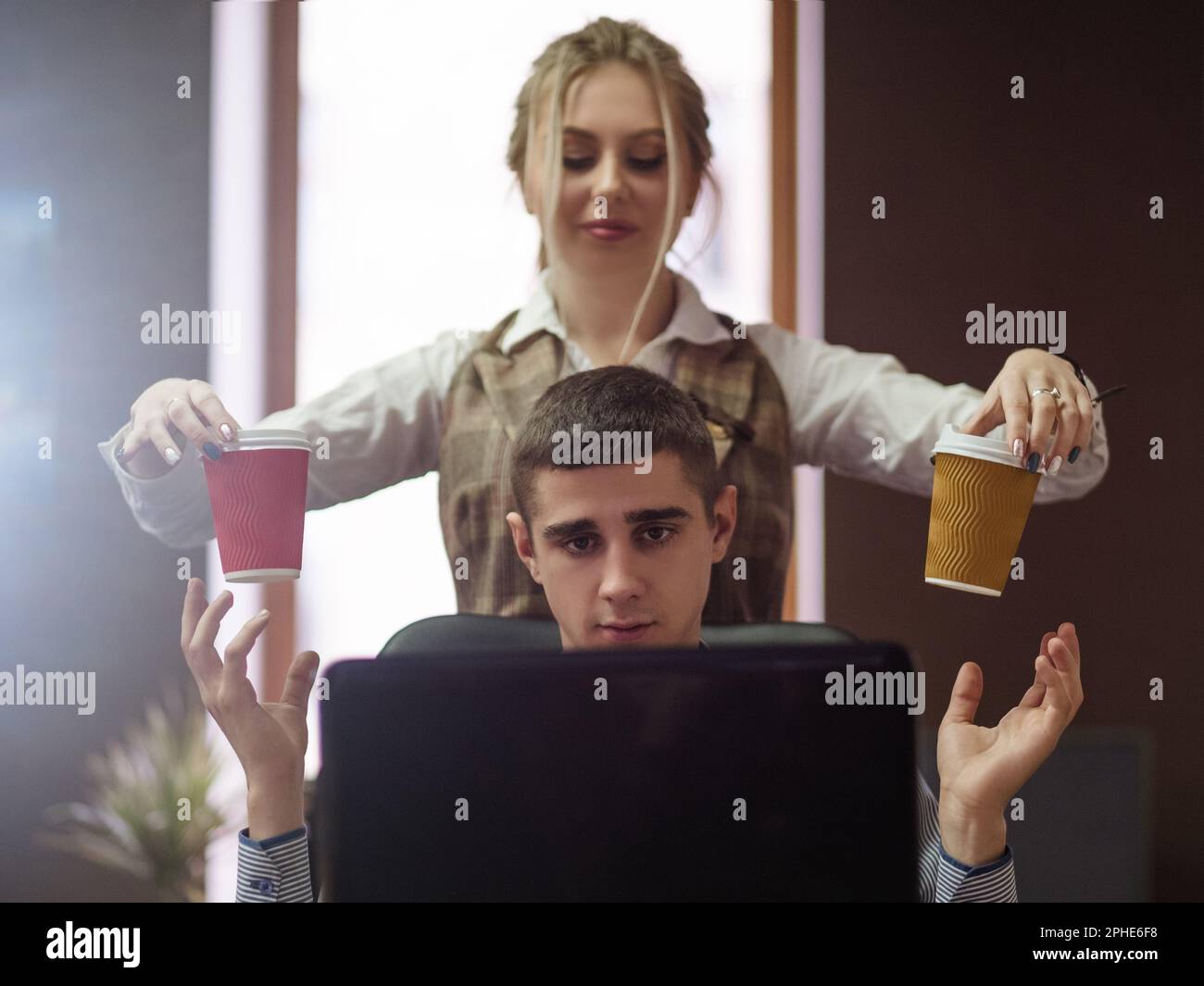 energy drink sleep deprivation fatigue coffee Stock Photo - Alamy