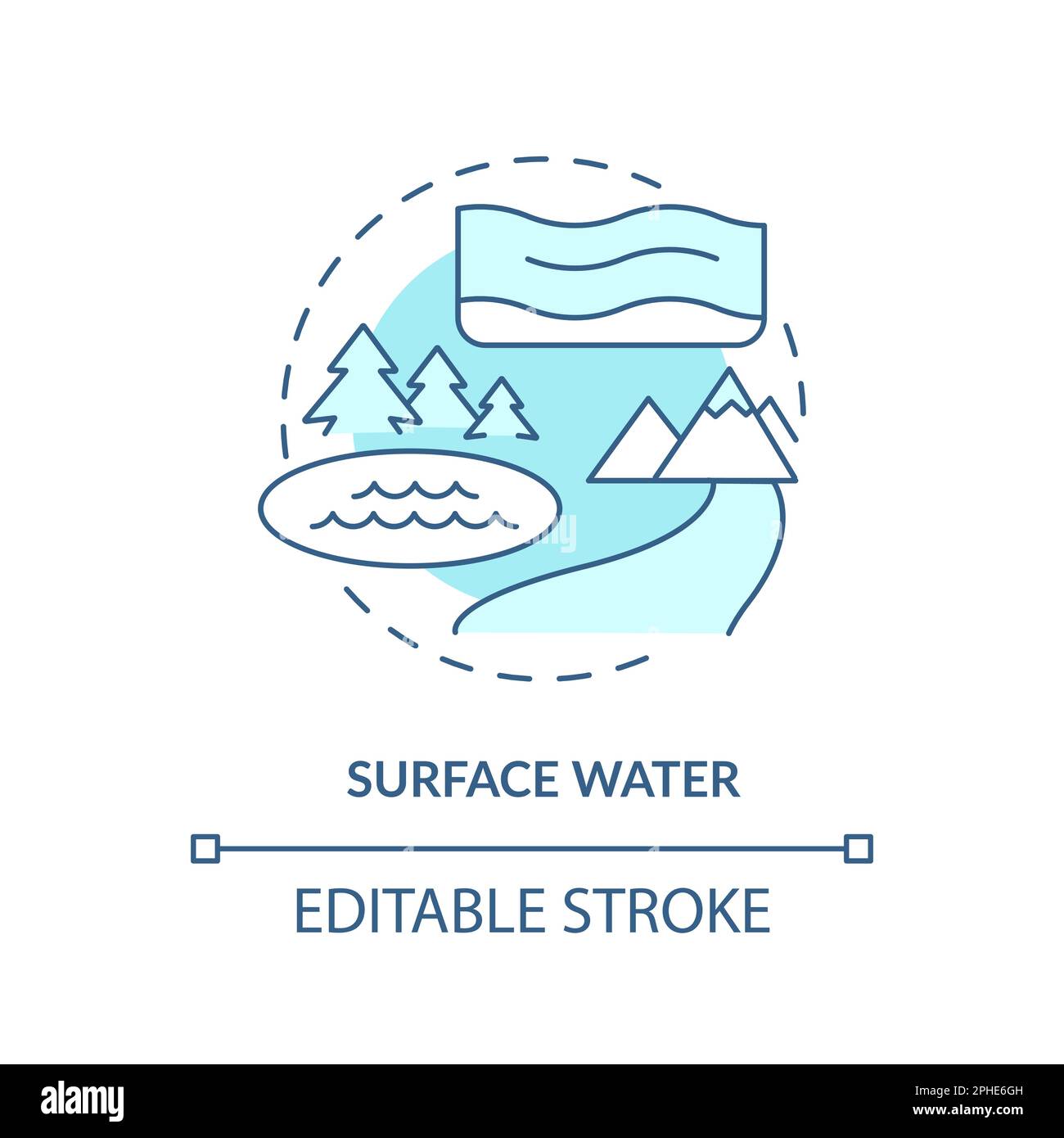Surface water turquoise concept icon Stock Vector Image & Art - Alamy