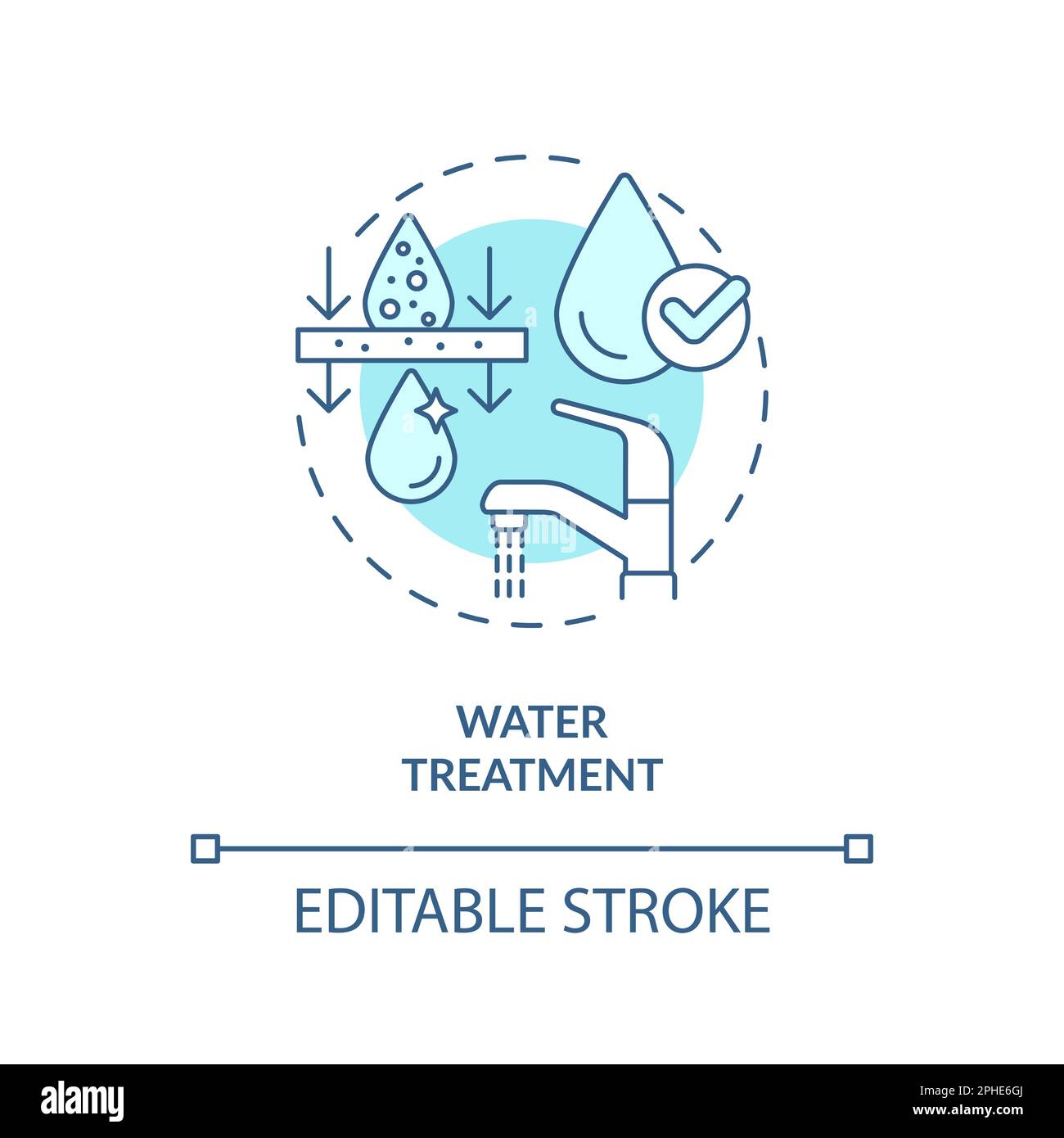 Water treatment turquoise concept icon Stock Vector Image & Art - Alamy