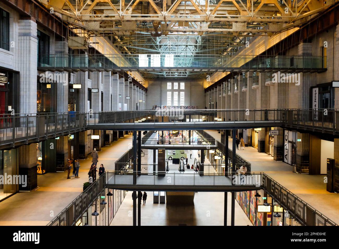 The interior of London's restored Battersea Power Station, which ...