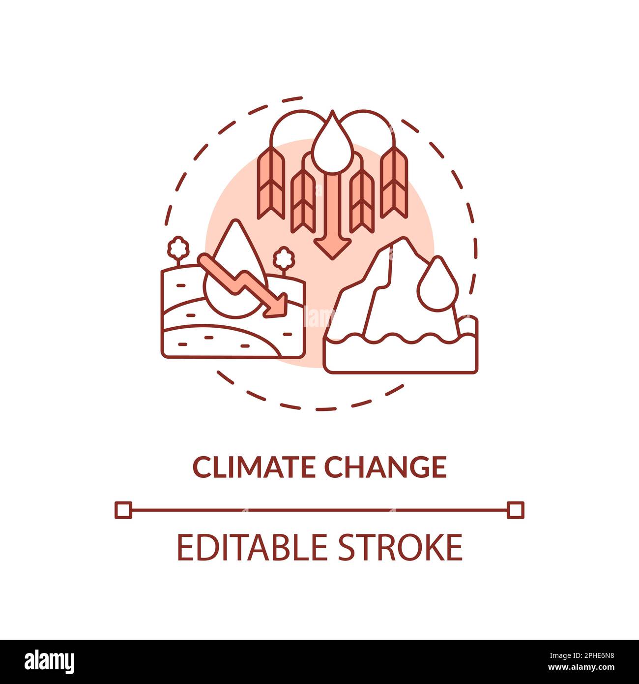 Climate changes terracotta concept icon Stock Vector Image & Art - Alamy