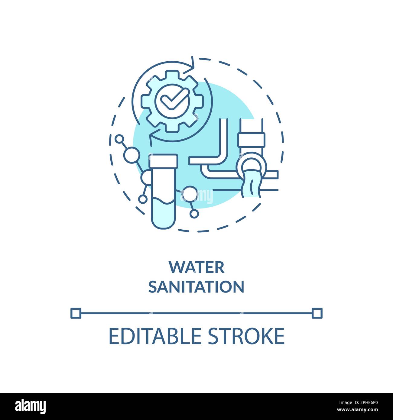 Water sanitation turquoise concept icon Stock Vector Image & Art - Alamy