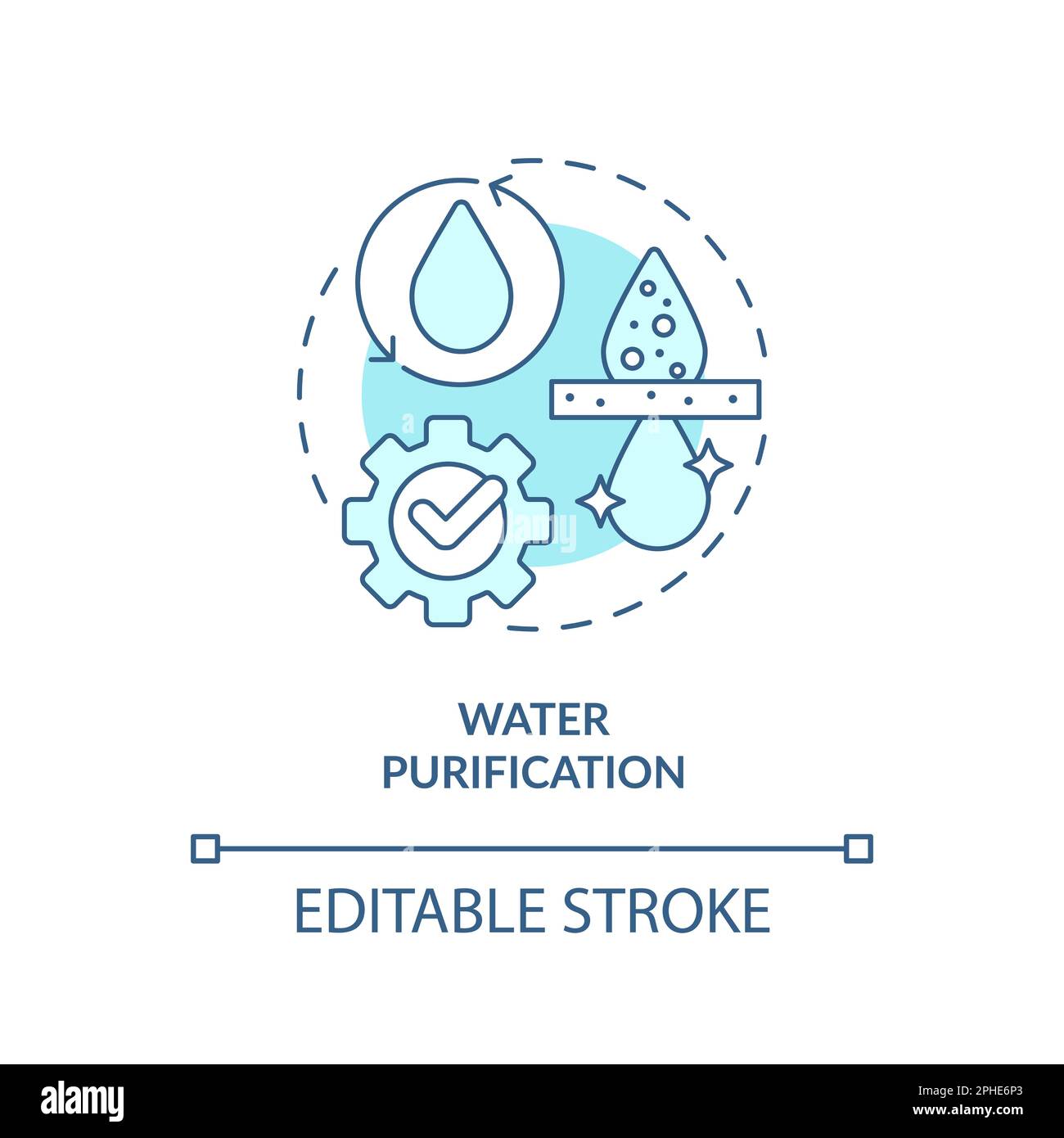 Water purification turquoise concept icon Stock Vector Image & Art - Alamy