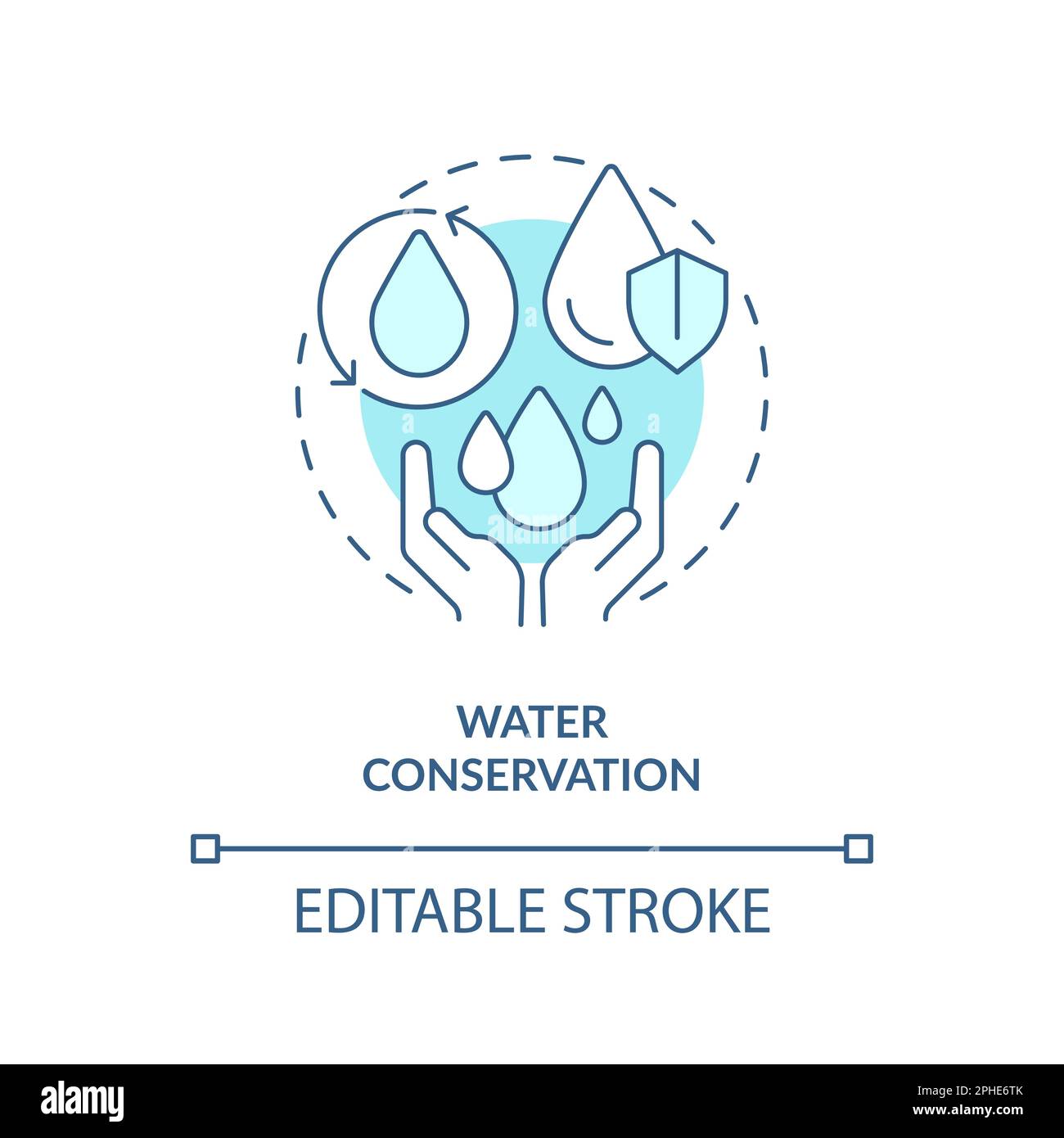 Water conservation turquoise concept icon Stock Vector Image & Art - Alamy