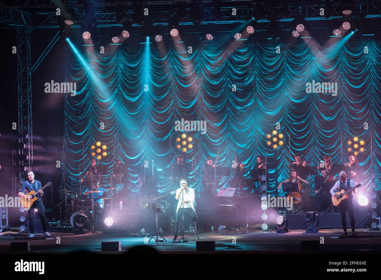 Italian band Moda during the Orchestra Live Tour concert, held at the ...