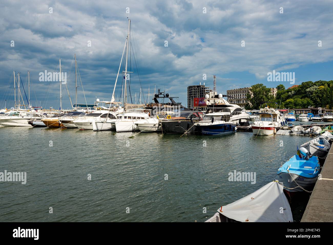 The harbor of Constanta at the Black Sea in Romania Stock Photo - Alamy