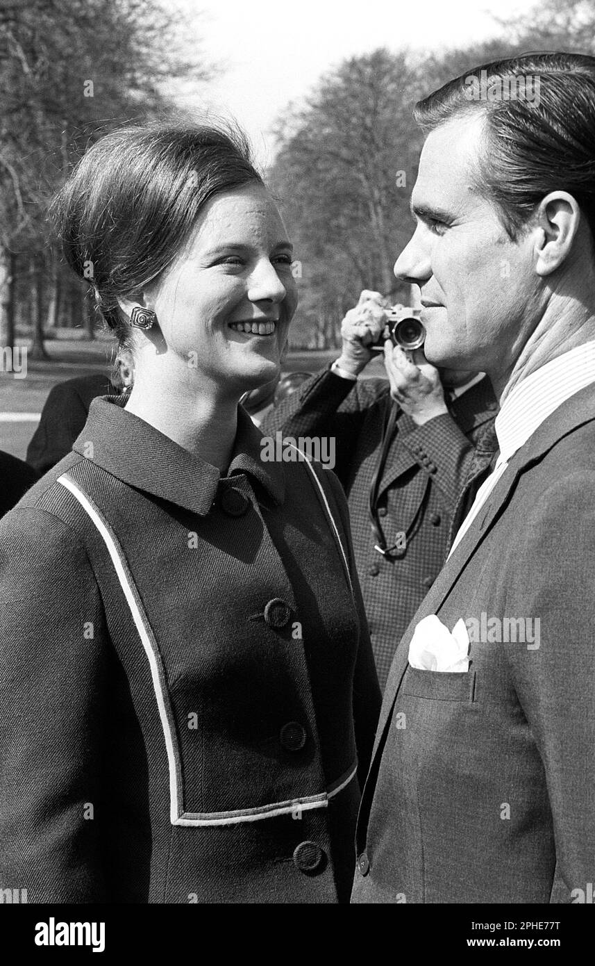 Margrethe II of Denmark. Pictured with Henri de Laborde de Monpezat at ...