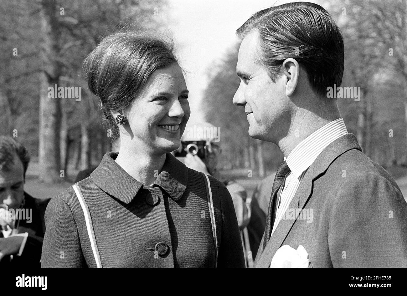 Margrethe II of Denmark. Pictured with Henri de Laborde de Monpezat at ...