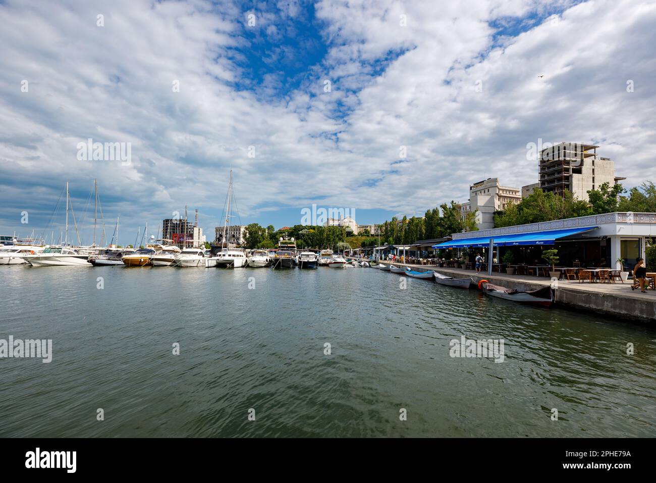 The harbor of Constanta at the Black Sea in Romania Stock Photo - Alamy
