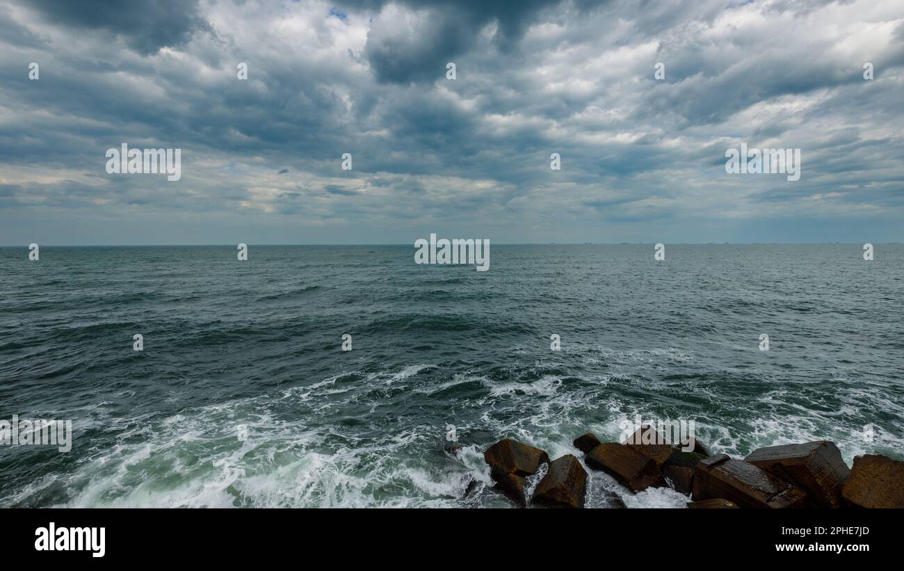 Clouds and Rain over the Black Sea in Constanta Stock Photo - Alamy
