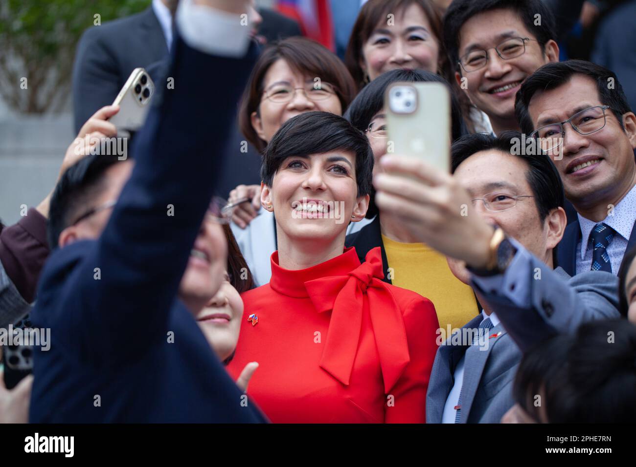 A warm welcome of the Speaker of the Czech Parliament Marketa Pekarova ...