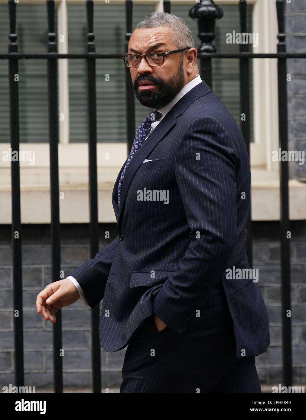 Foreign Secretary James Cleverly arriving at 10 Downing Street, London ...