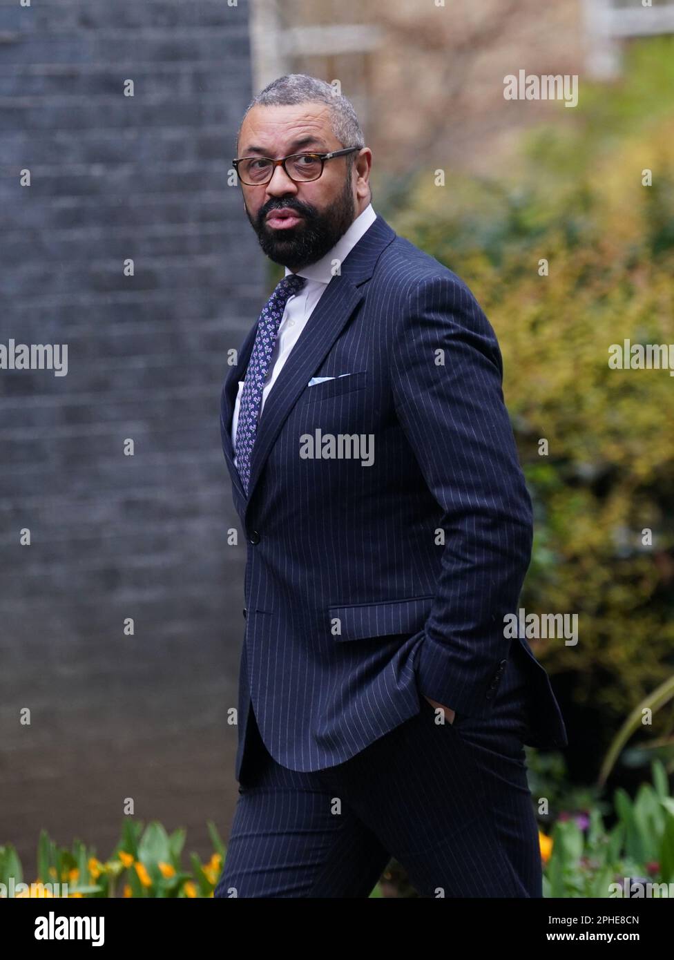 Foreign Secretary James Cleverly arriving at 10 Downing Street, London ...