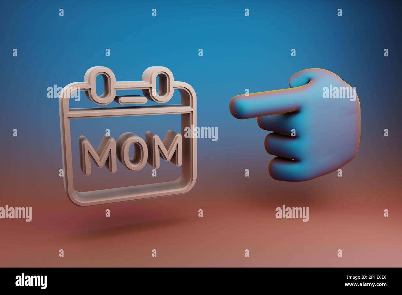 Beautiful illustrations abstract Hand index finger points to Calendar ...