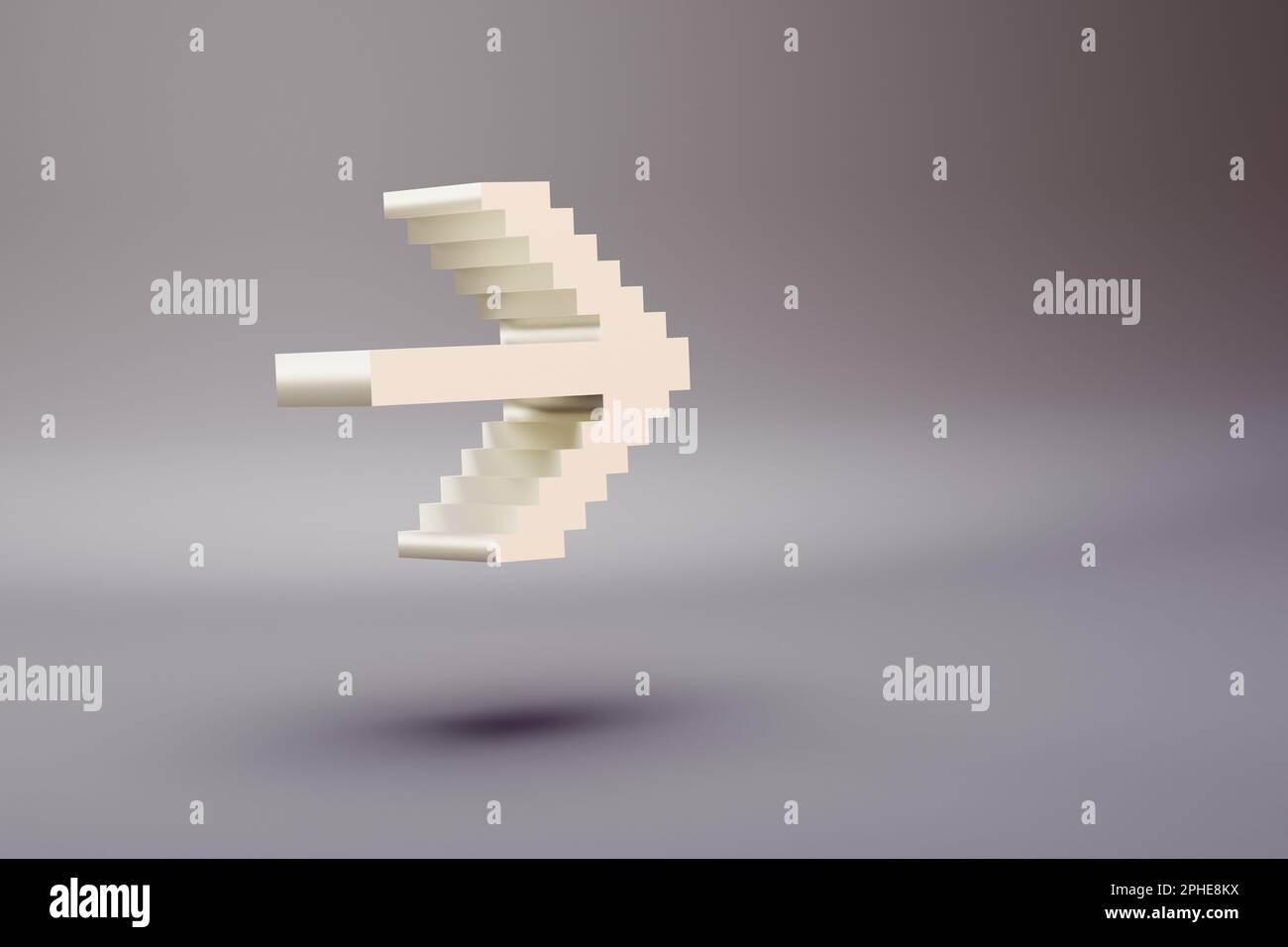 Beautiful illustration Pixel Arrow right symbol icons on a bright pink ...