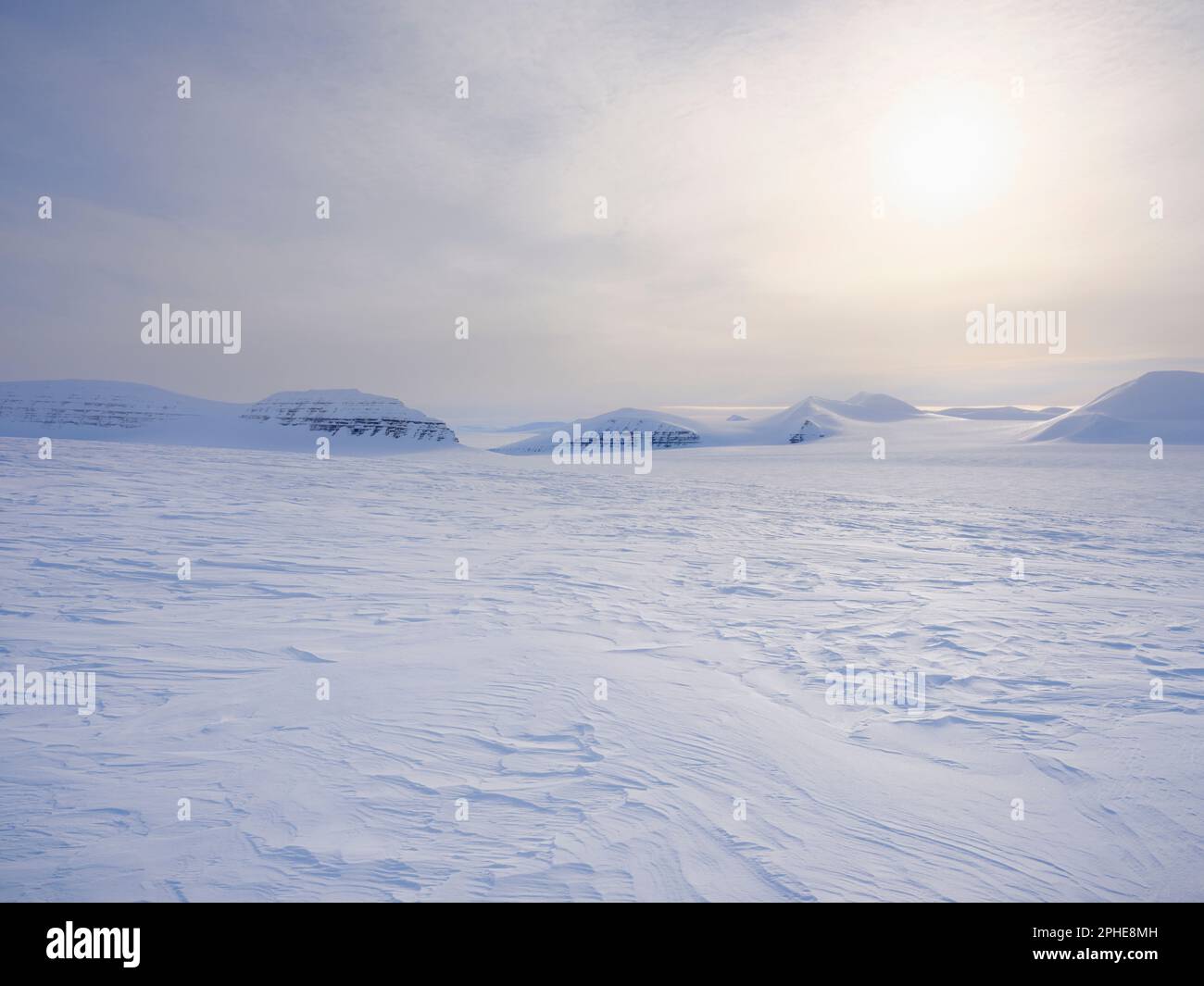 Landscape between glaciers Rabotbreen and Koenigsbergbreen during ...