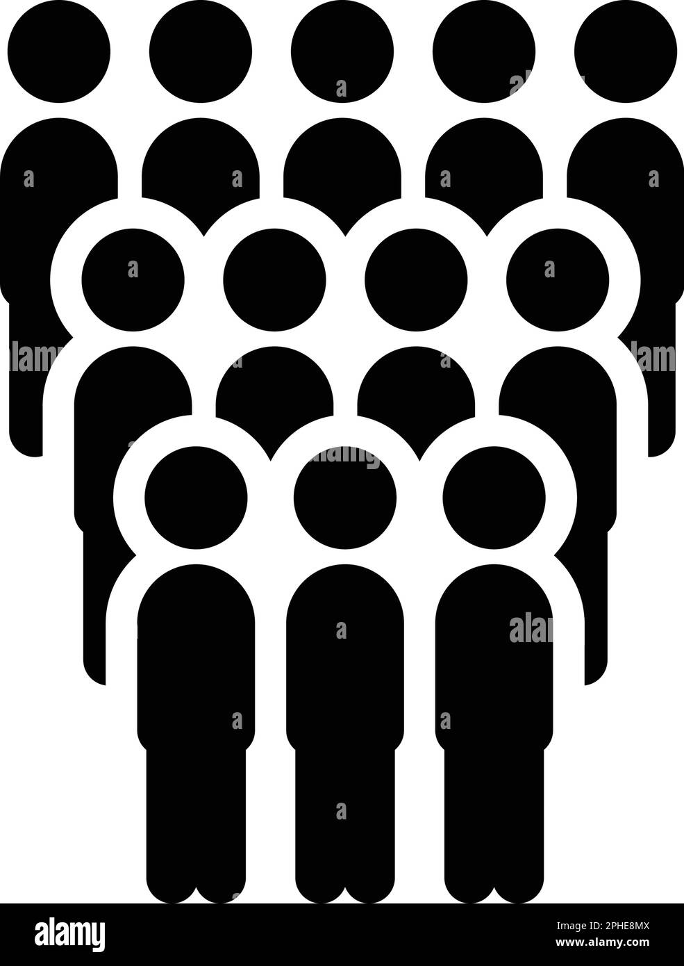 Crowd, horde, mob icon for commercial use, printed files and ...