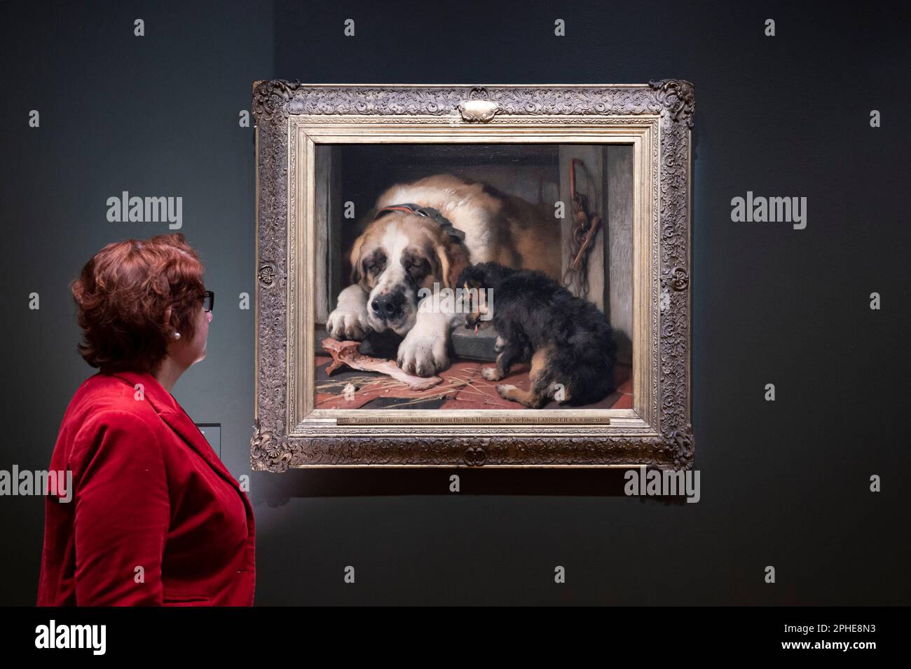 Wallace collection dogs painting exhibition hi-res stock photography ...