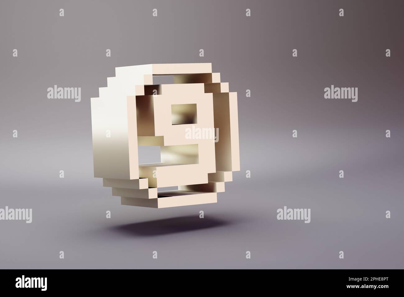 Beautiful illustration Pixel number 9 symbol icons on a bright pink ...