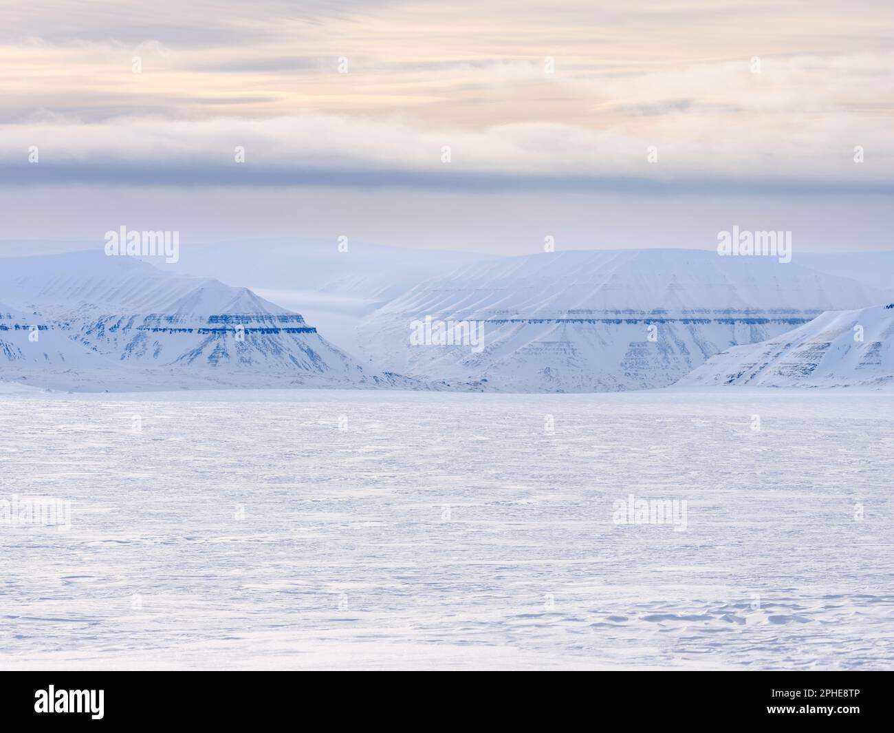 Landscape between glaciers Rabotbreen and Koenigsbergbreen during ...