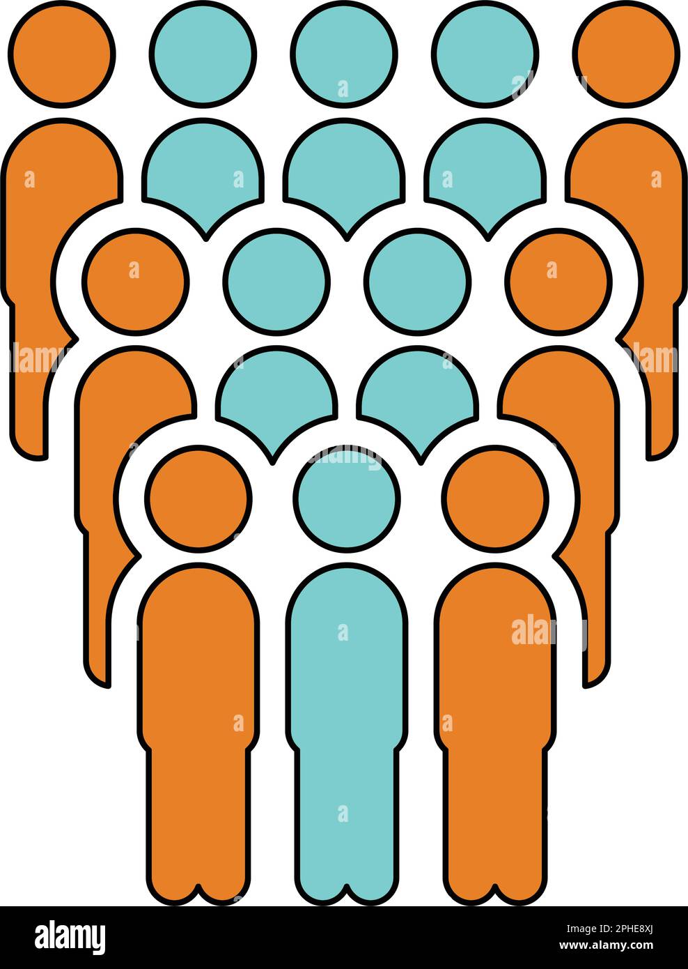 Throng mob Stock Vector Images - Alamy