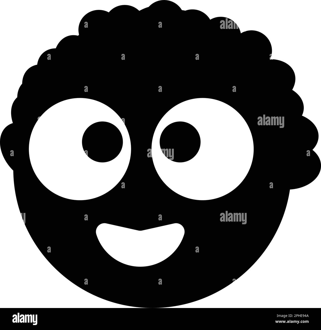 Curly, emoji, frizzy icon - Well organized and editable Vector design ...