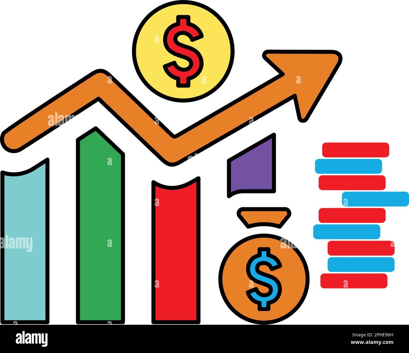 Profit increase icon hi-res stock photography and images - Alamy