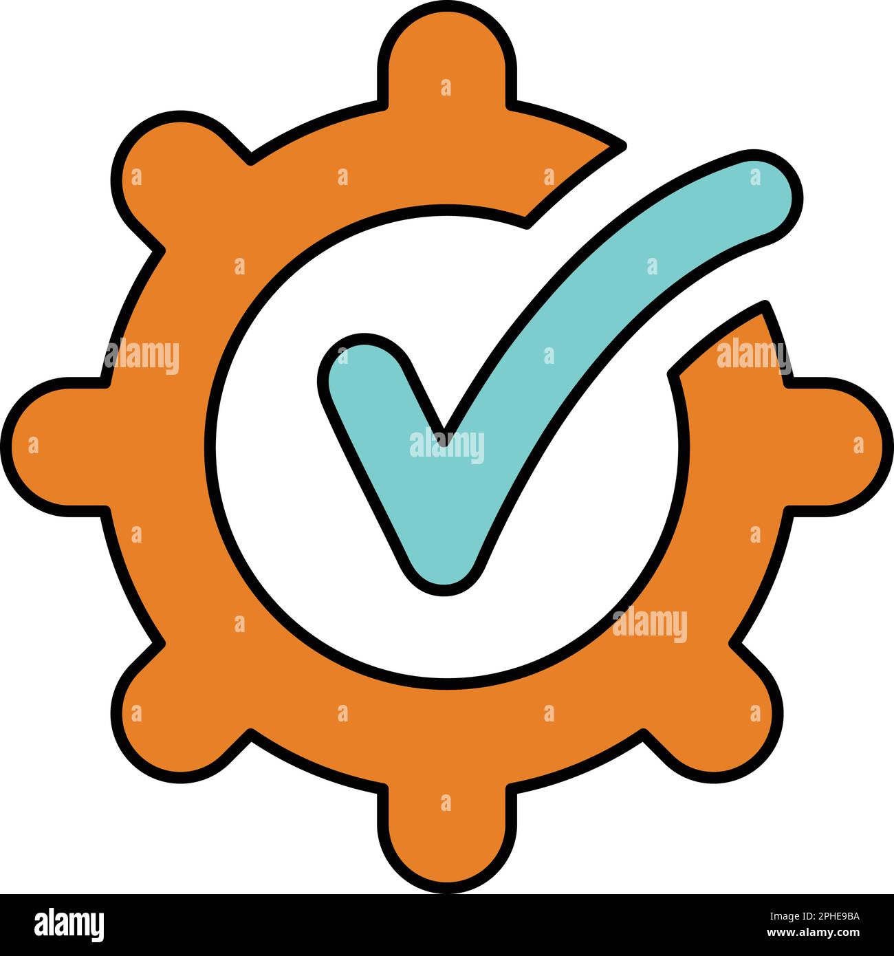 Right setting, Gear with check icon - Well organized and editable ...