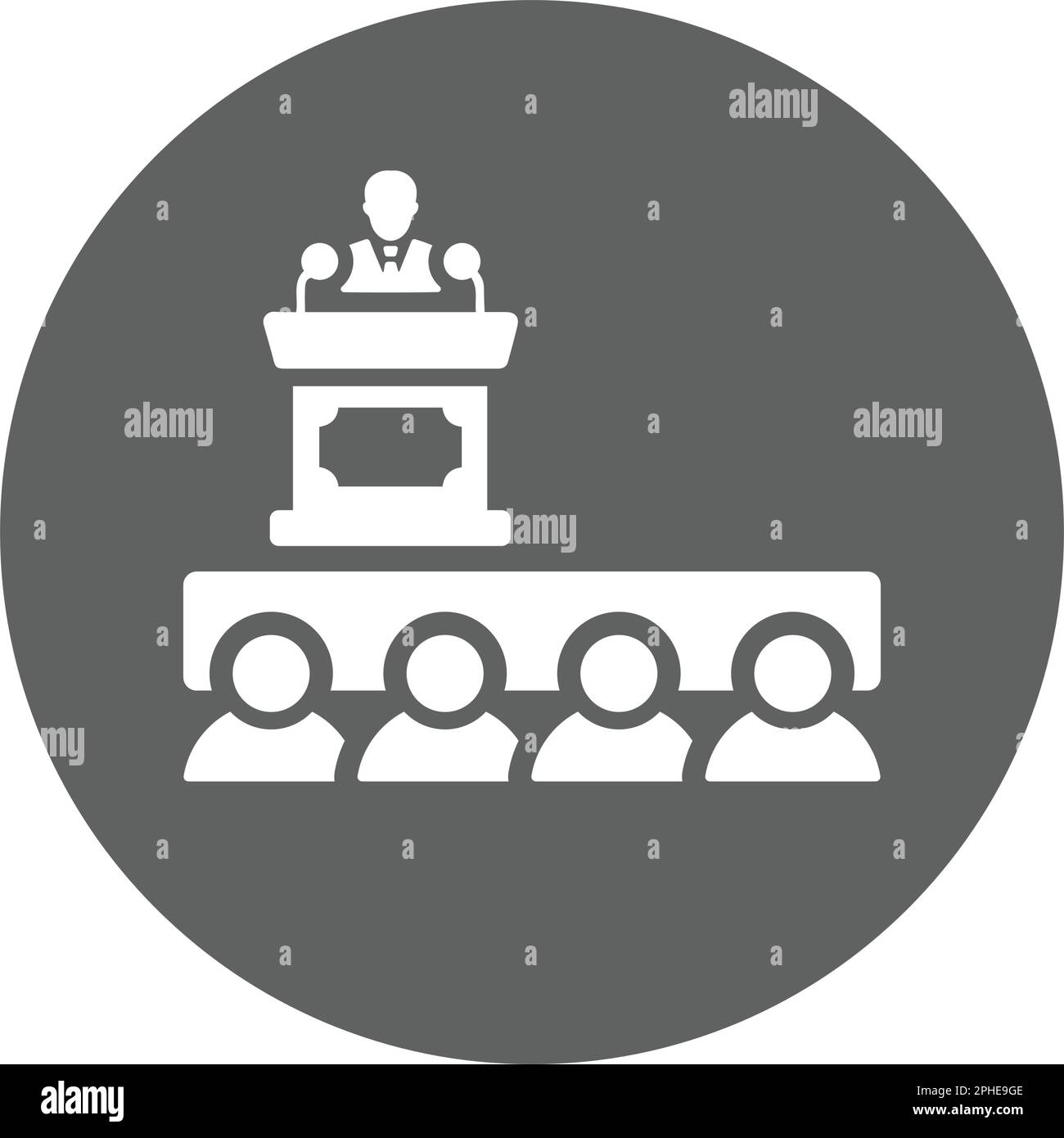 Lecture on podium icon.. Simple vector illustration for graphic and web ...