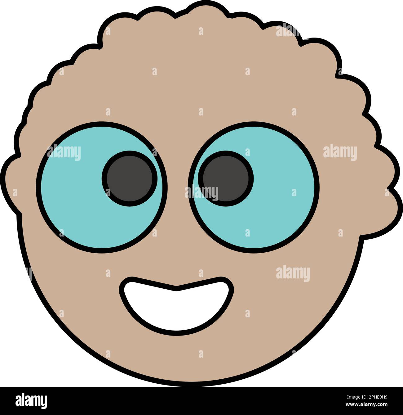 Curly, emoji, frizzy icon - Well organized and editable Vector design ...