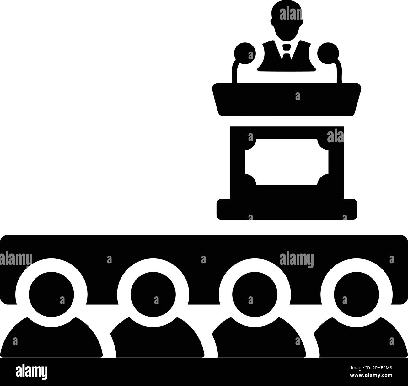 Lecture on podium icon.. Simple vector illustration for graphic and web ...