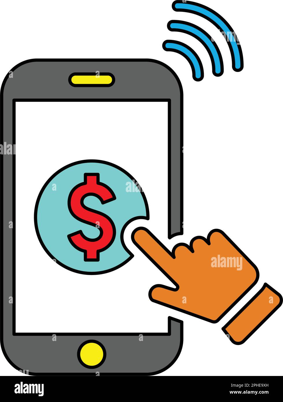 Digital payment icon. Simple vector illustration for graphic and web ...