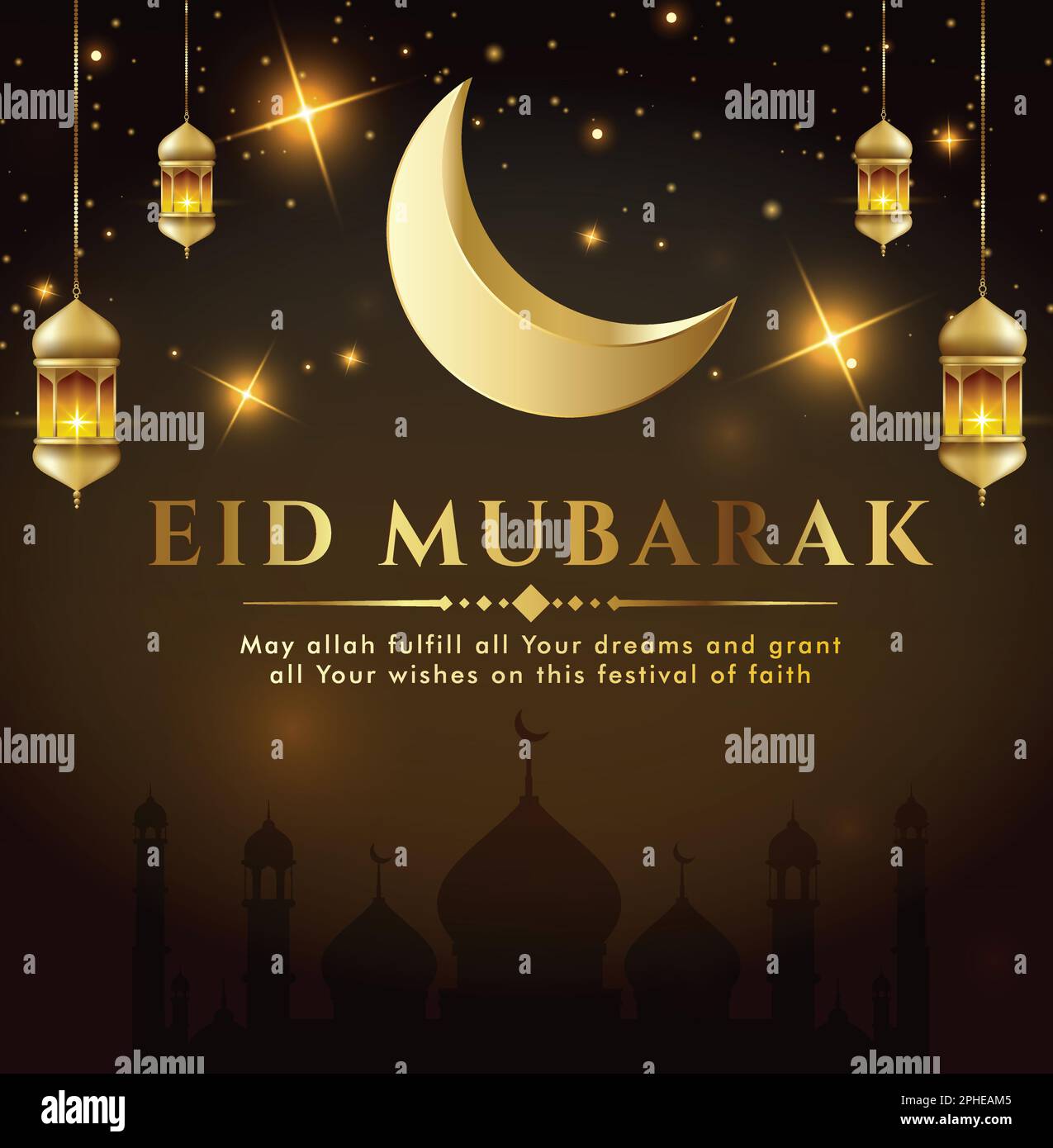 Eid Mubarak banner background. Eid Islamic holiday design templates ...
