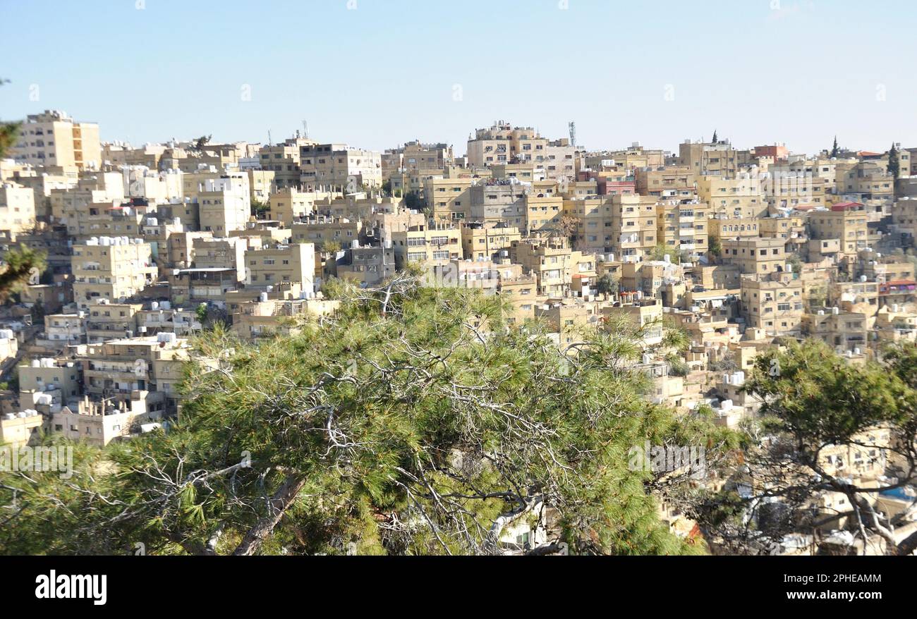 View of Amman from the Citadel, Amman, Jordan Stock Photo - Alamy
