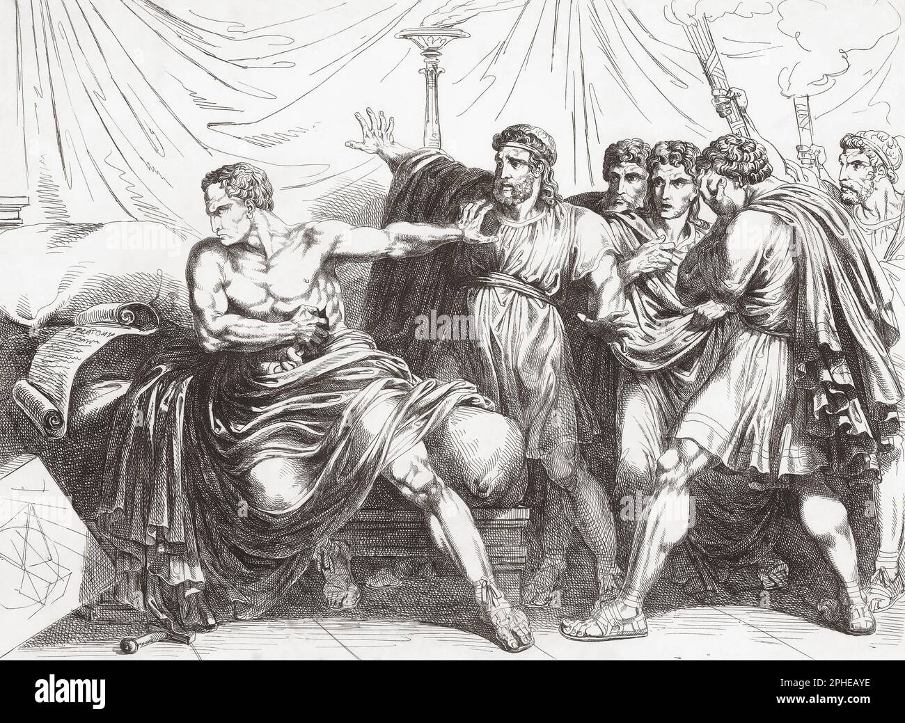 The Death of Cato the Younger. Marcus Porcius Cato, 95 BC - 46 BC ...